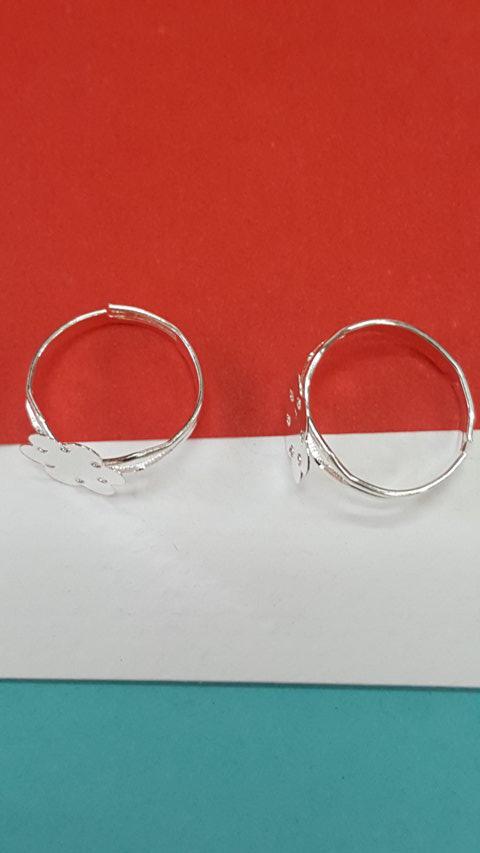 Finger Ring Base (Silver) - Pack of 5 – Eshwarshop