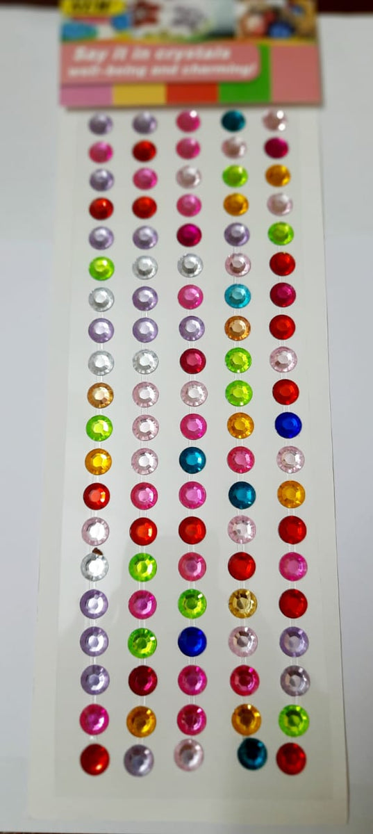 Multi Shaped Shining Stone Crystal Studs/Stickers for Art & Craft ...