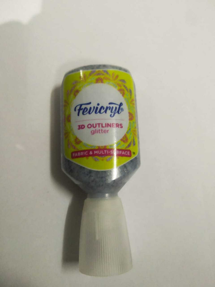 Fevicryl 3D Outliner-Glitter Black – Eshwarshop