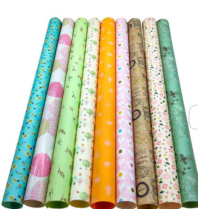 Greeting Gift Paper Roll (1 Roll) - Random Designs & Colors – Eshwarshop